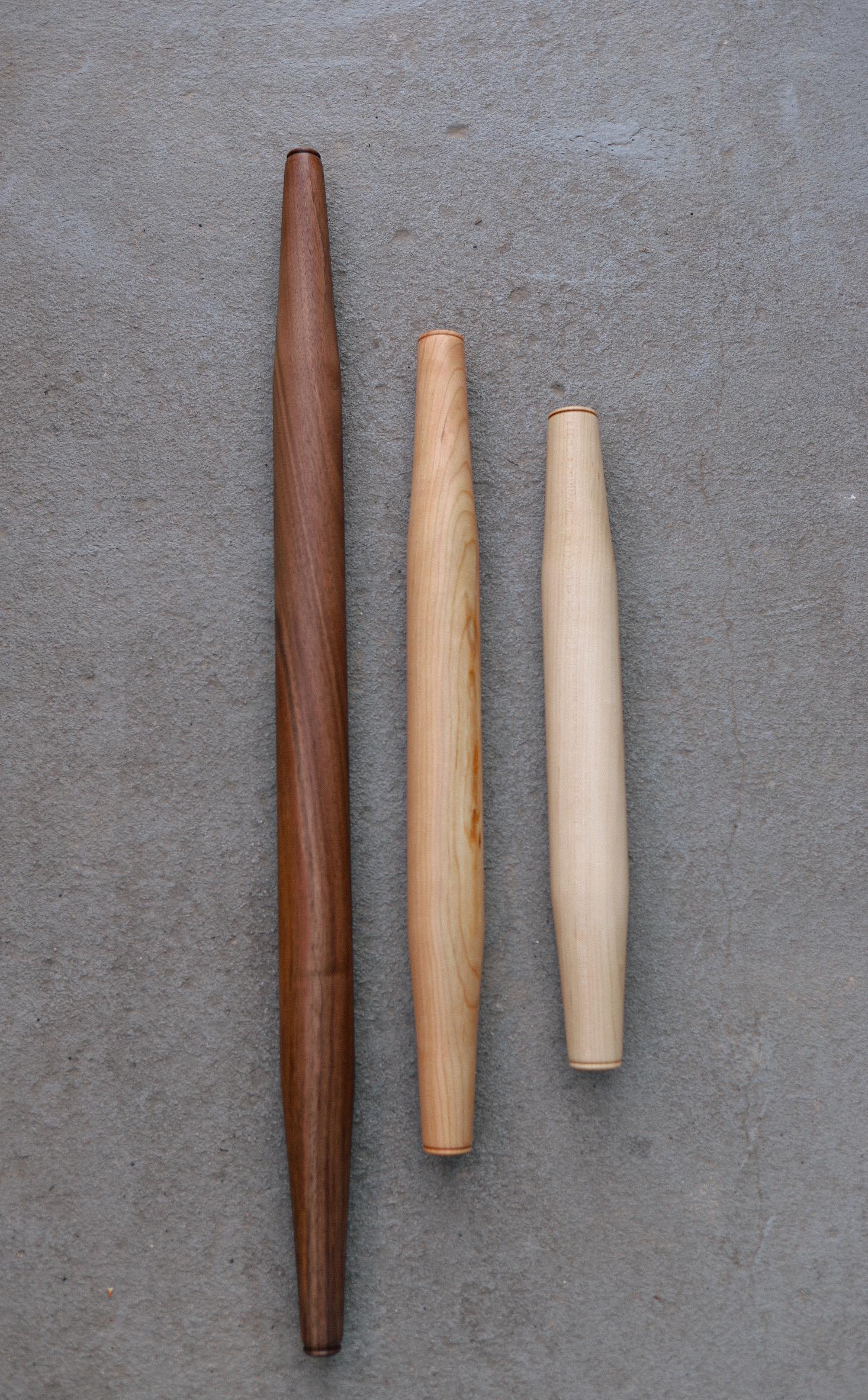 French Rolling Pin, Hand-turned Maple Hardwood, Baking Kitchen Tools ...