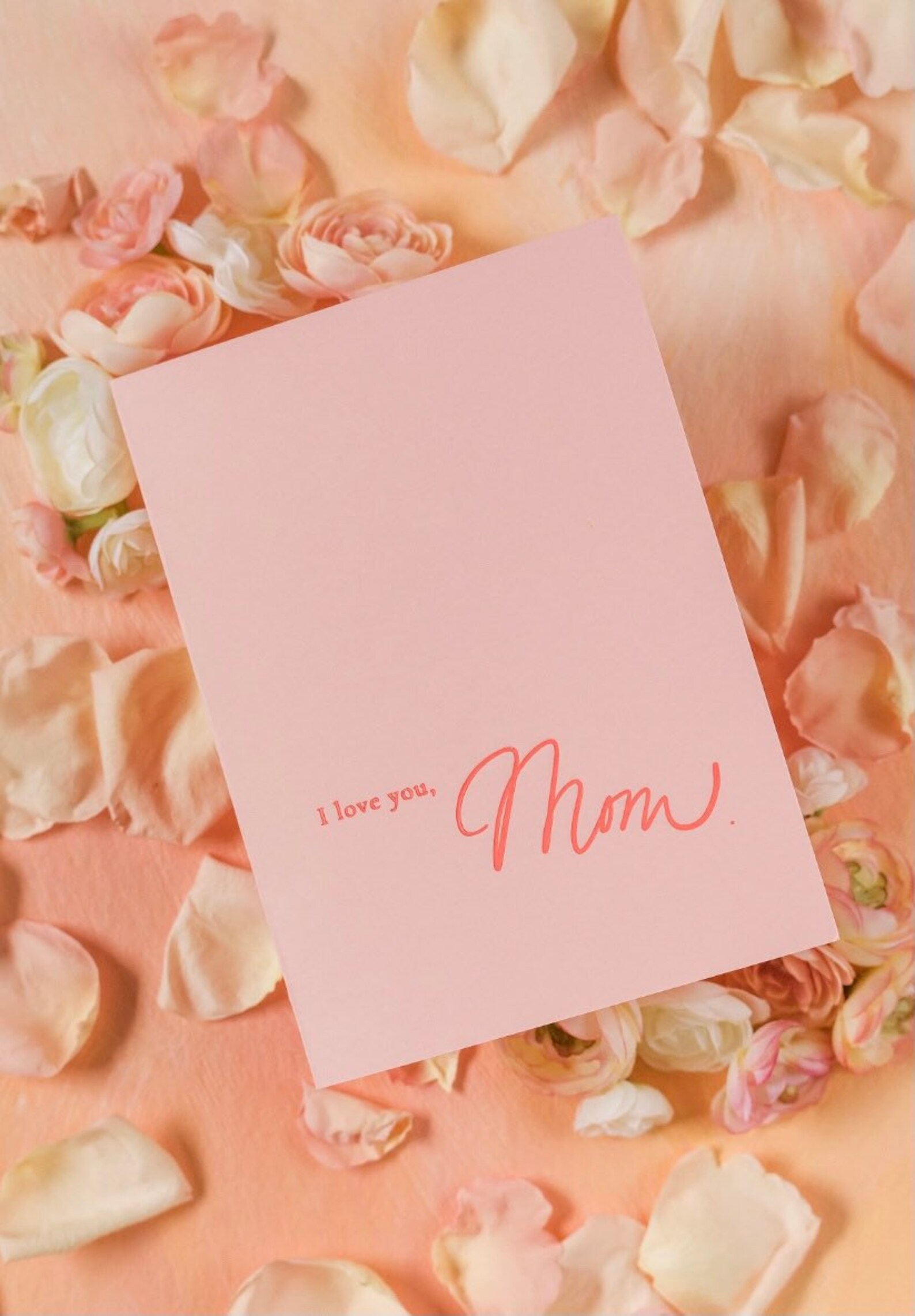 I Love You Mom Greeting Card Mother's Day Isolation - Etsy