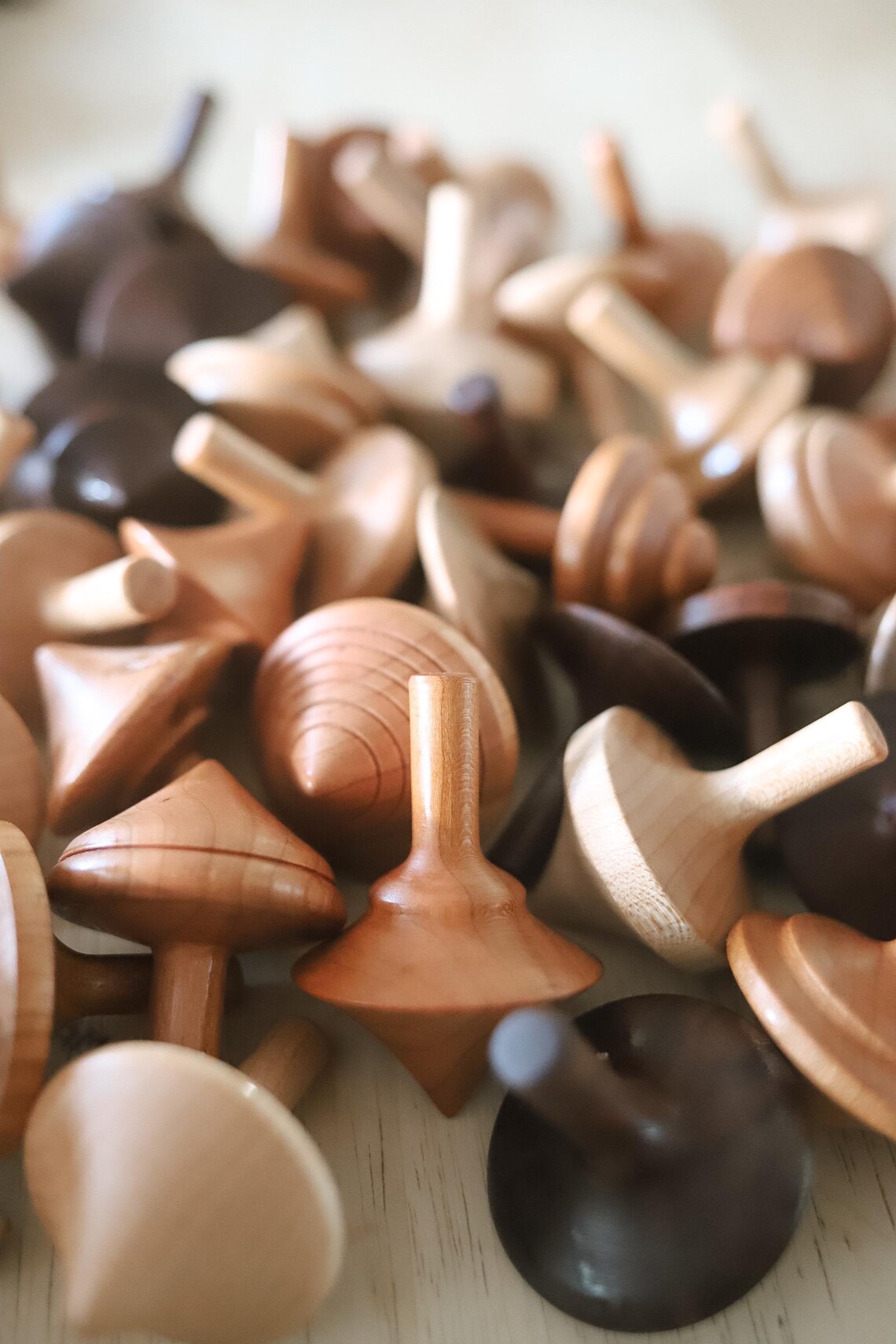 Hardwood Spinner Top, Neutral Toys for Play, Midcentury Modern Style ...