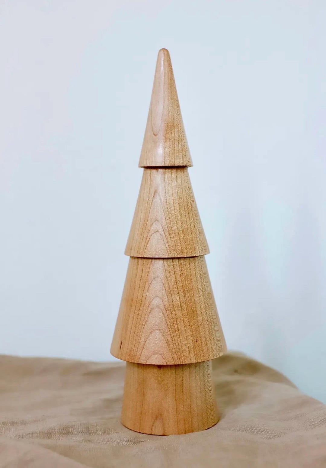Tabletop Wood-turned Christmas Tree for Handmade Decor for the Holidays ...
