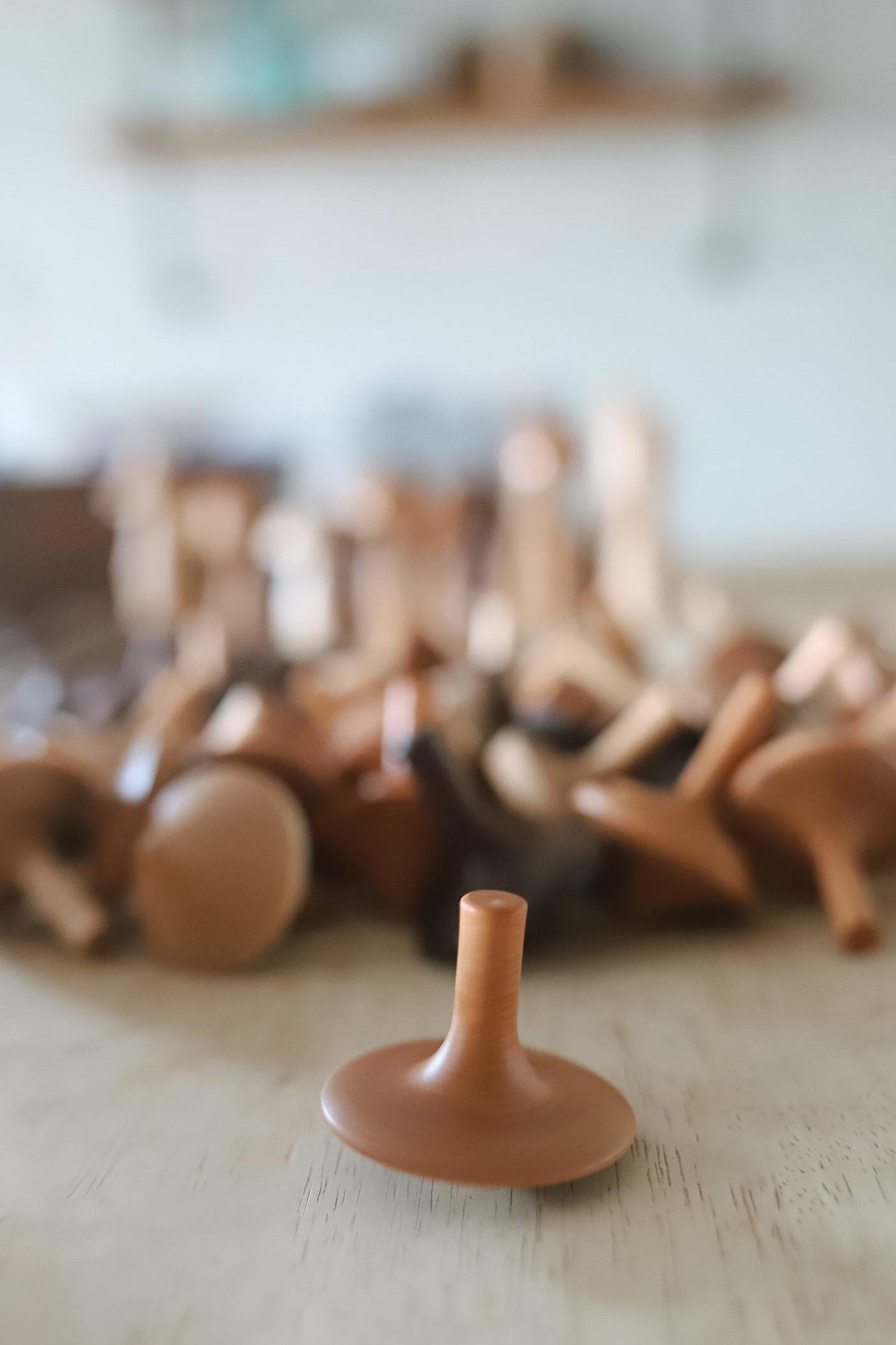 Hardwood Spinner Top, Neutral Toys for Play, Midcentury Modern Style ...