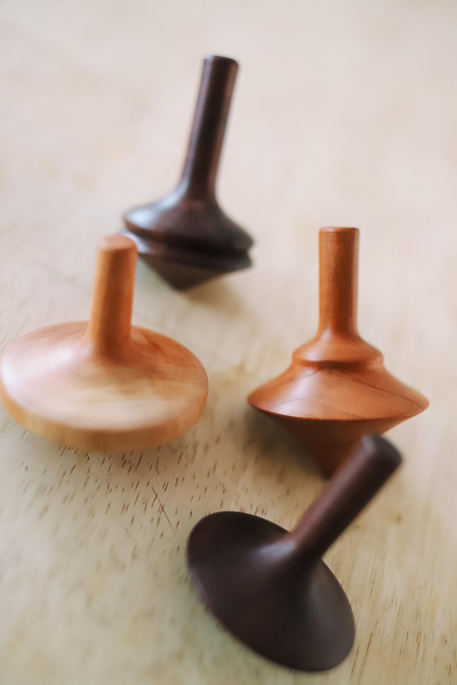Hardwood Spinner Top, Neutral Toys for Play, Midcentury Modern Style ...