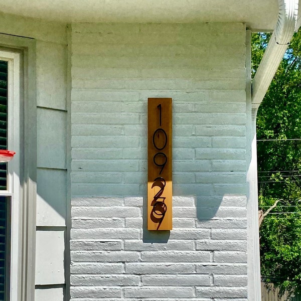 Cedar House Number - Etsy