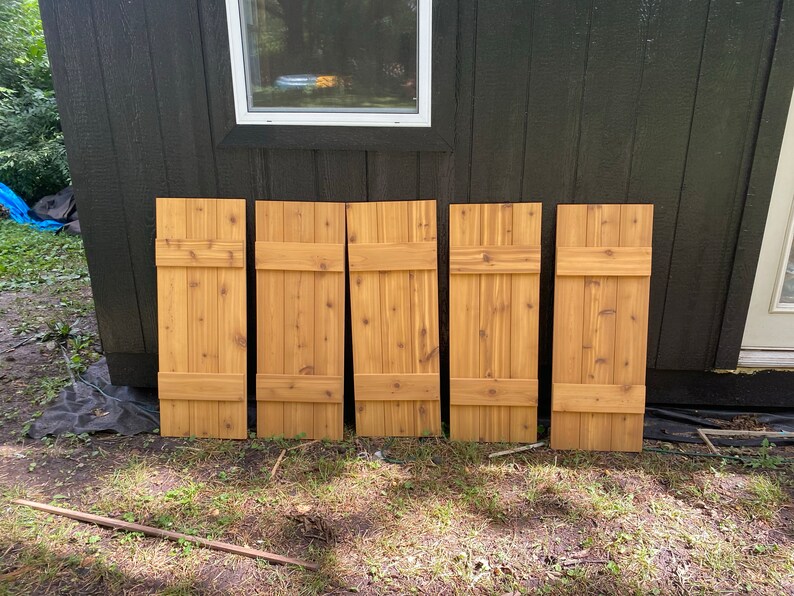 Natural Cedar Exterior Shutters - Etsy