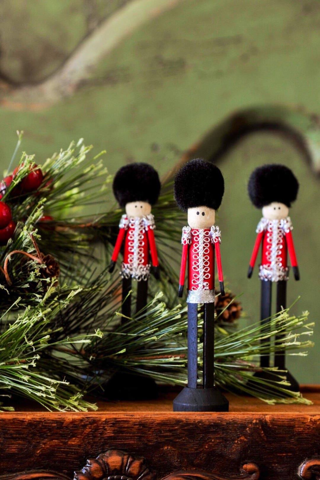Pinspot Christmas Soldier Clothespin Ornaments - Etsy
