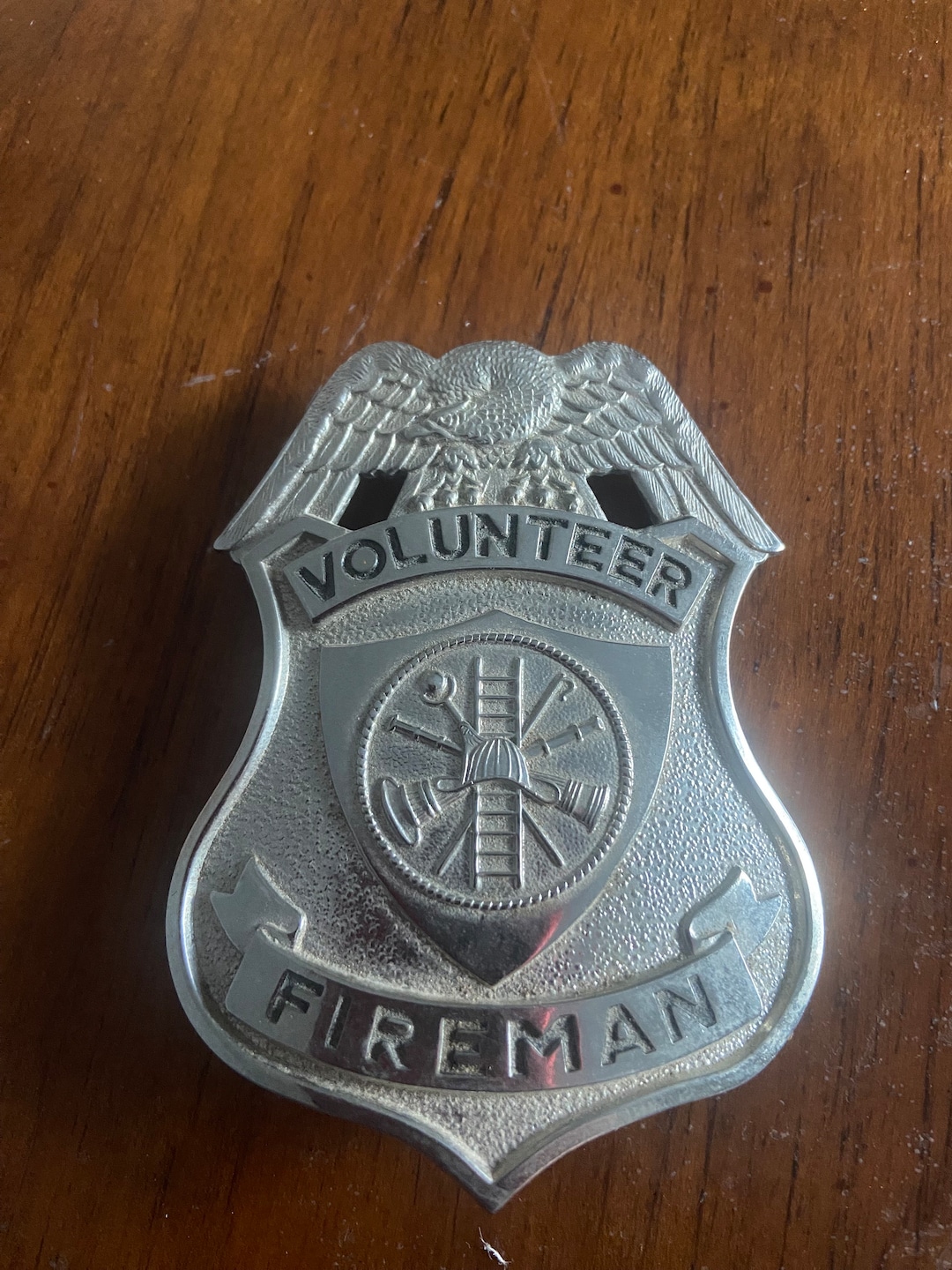 Vintage Volunteer Fireman Badge. Well Made. It Measures About 2.5 by 2 ...