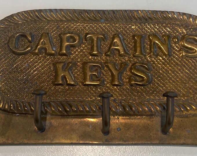 Vintage Nautical Brass Captains Keys Wall Hanger Vintage Boat, Yacht ...