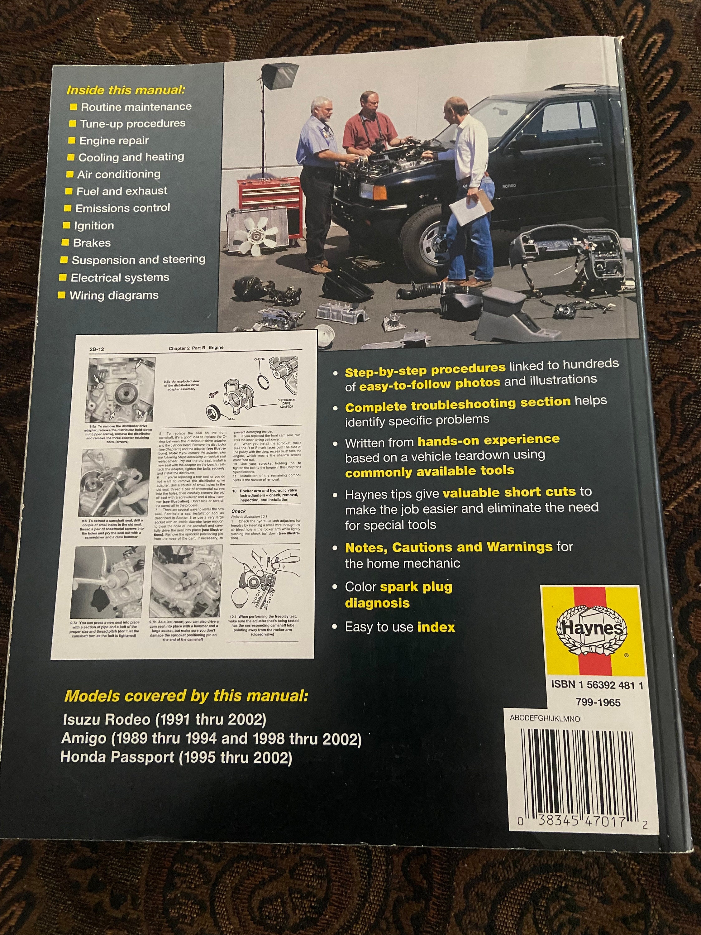 1989 Thru 2002 Isuzu Rodeo and Amigo and Honda Passport Haynes - Etsy