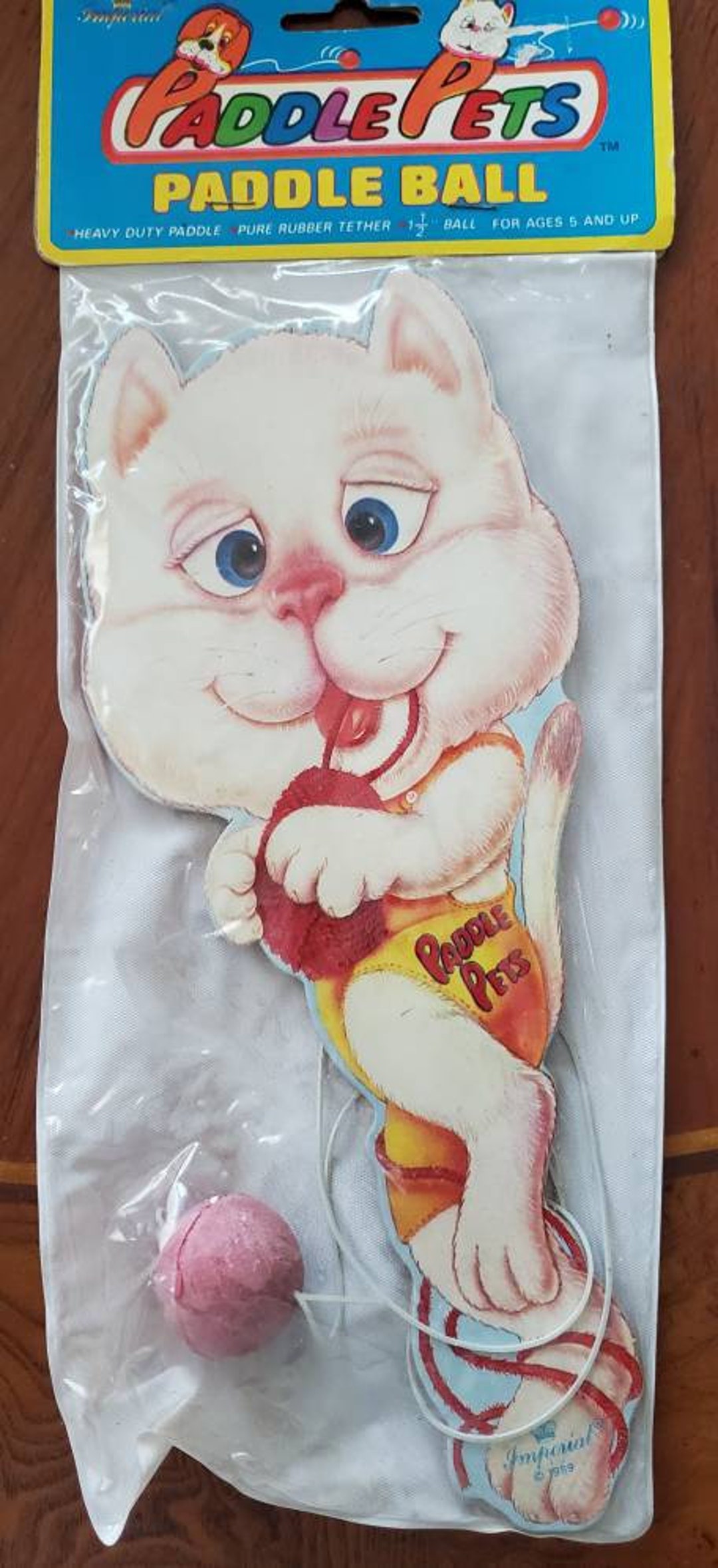 Vintage 1980's NOS Toy Paddle Ball. Paddle Pets. 1989! As new. L@@K ...