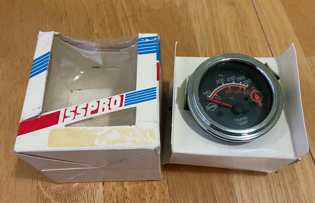 NOS Isspro 2” Transmission Temperature Gauge. New in Box! Chrome Bezel ...