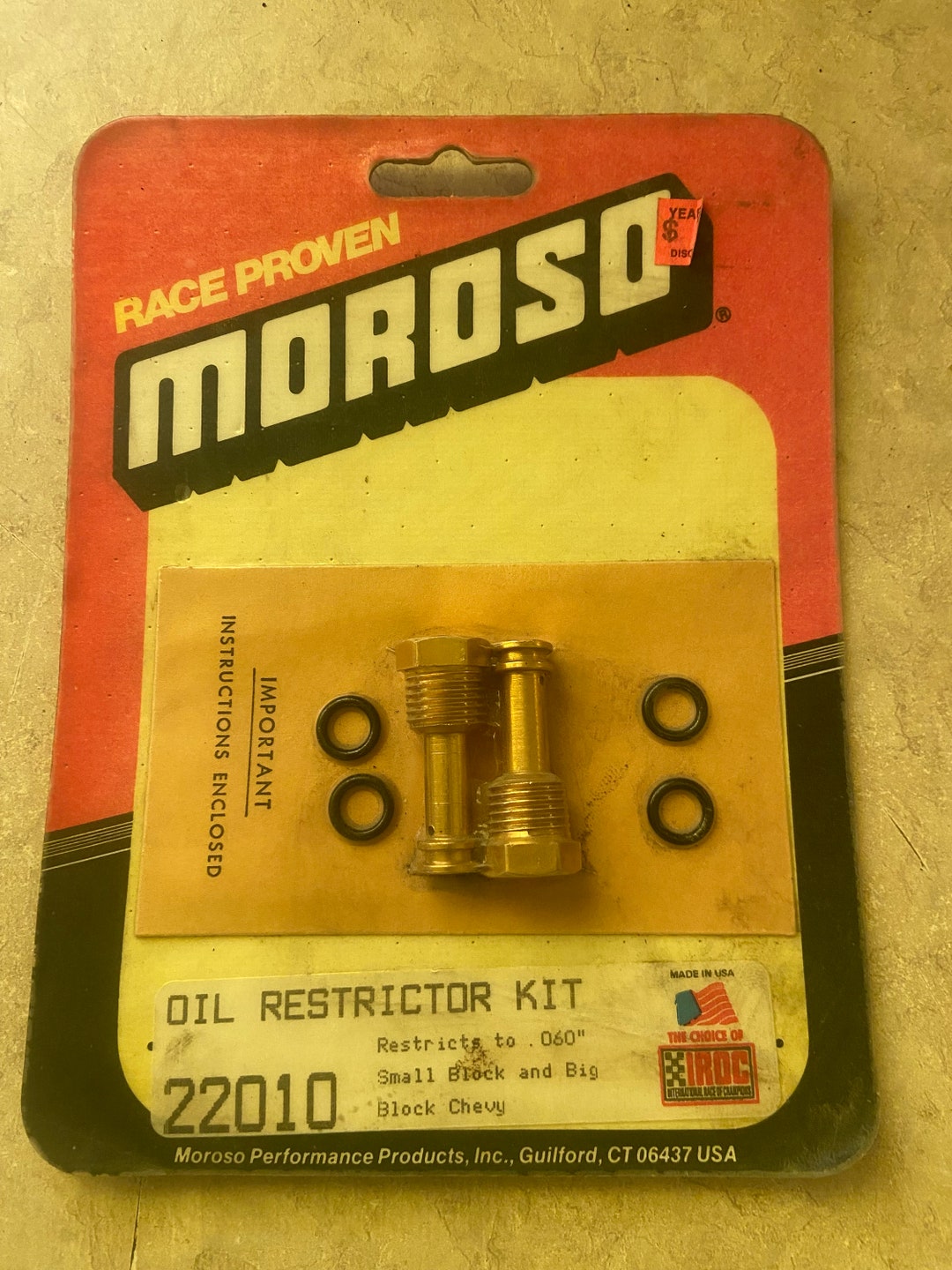 Moroso Chevrolet Small Block Oil Restrictor Kit Nos. - Etsy