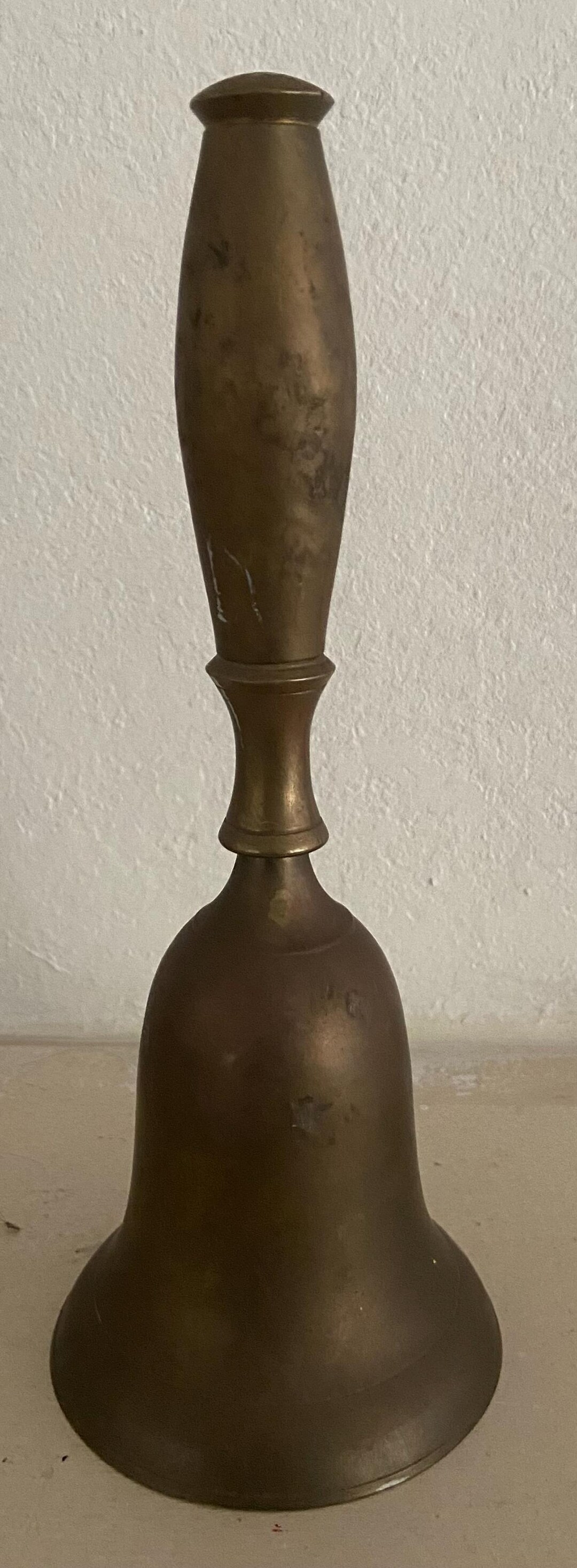 Antique Large Brass Classroom Bell! Almost 12 Inches Tall! Ring This ...