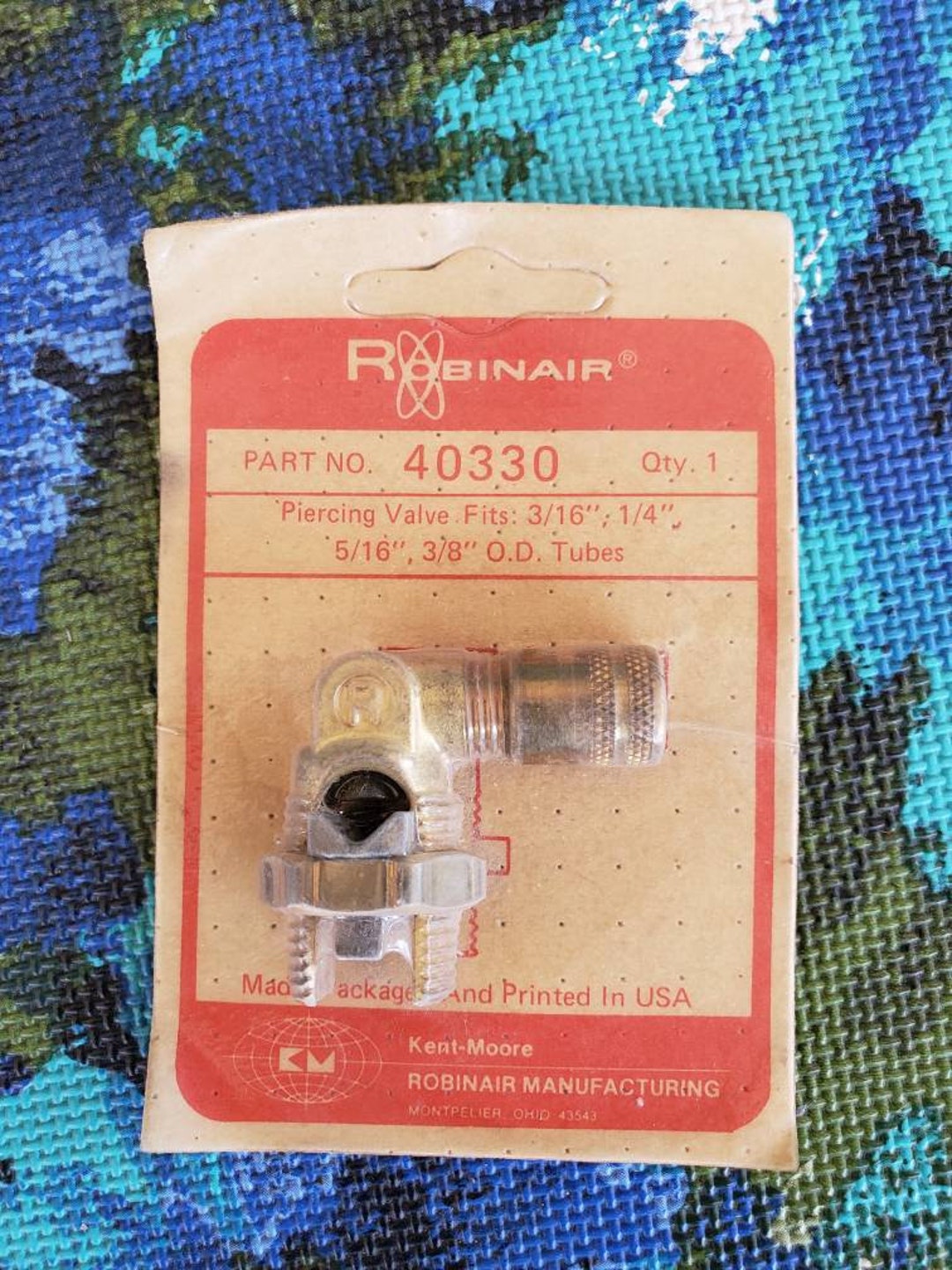 Vintage USA Robinair Piercing Valve #40330 Fits 3/16, 1/4, 5/16, and 3/ ...