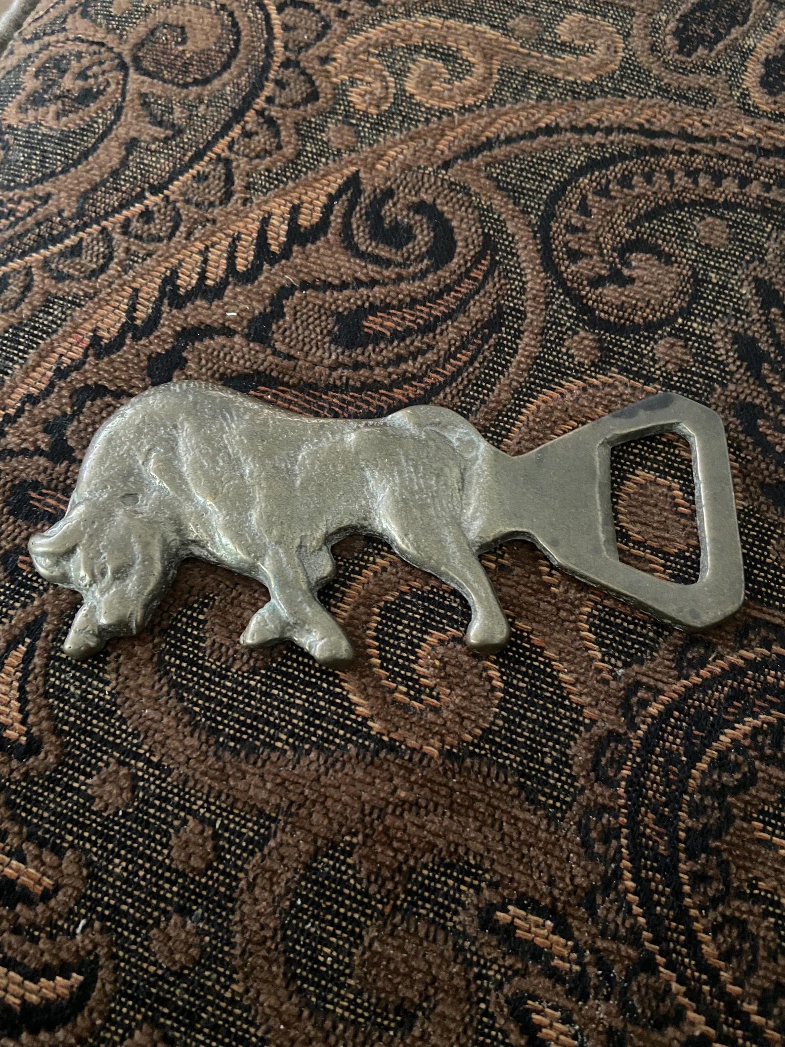 Vintage Brass Bull Toro Bottle Opener. About 4 Inches. Nice Cast Brass ...