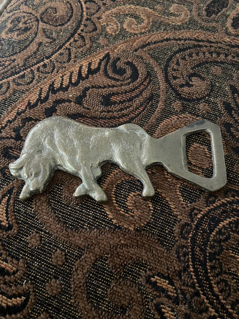 Vintage Brass Bull Toro Bottle Opener. About 4 Inches. Nice Cast Brass ...