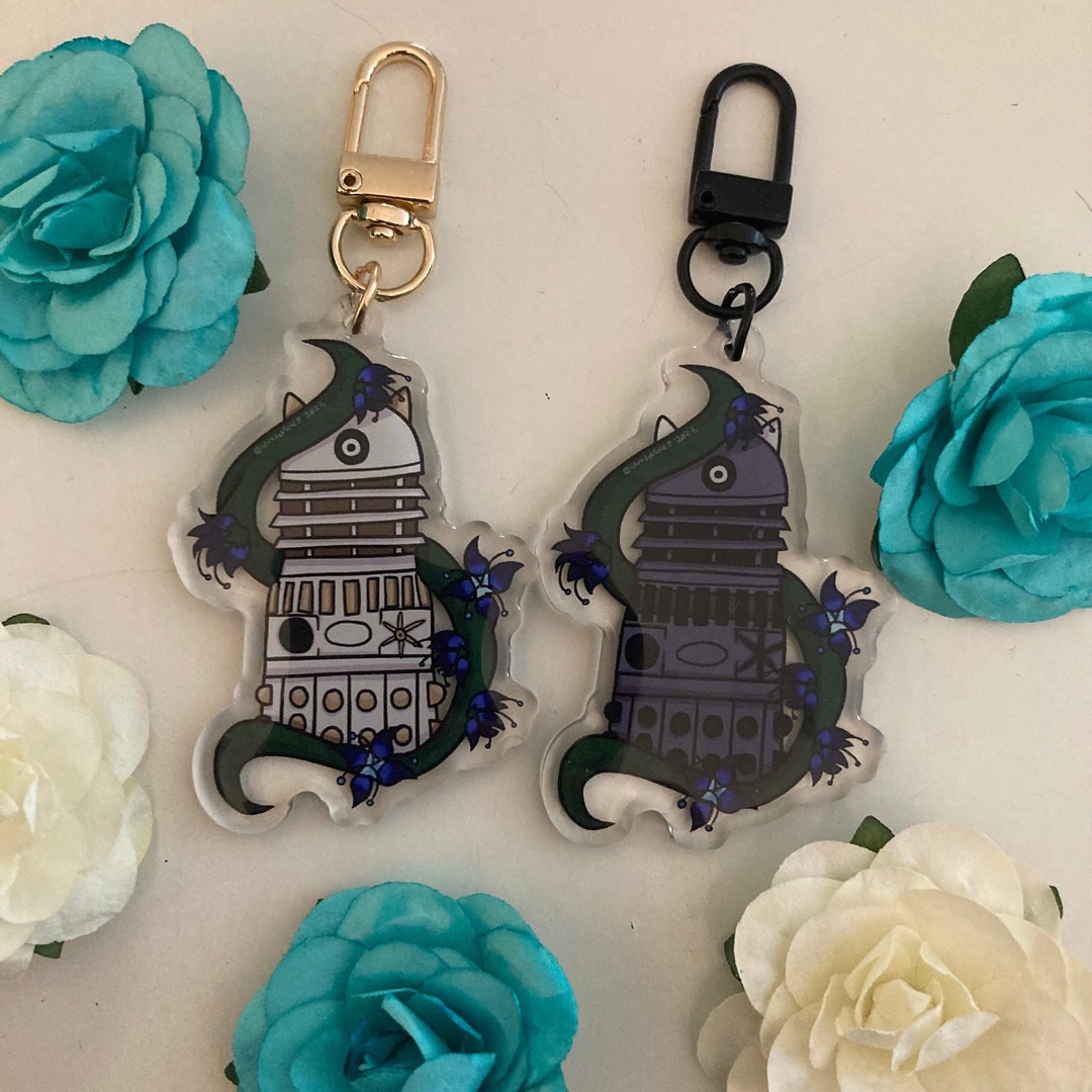 A Floral Revelation - Classic Who Inspired Keychain Set - Etsy