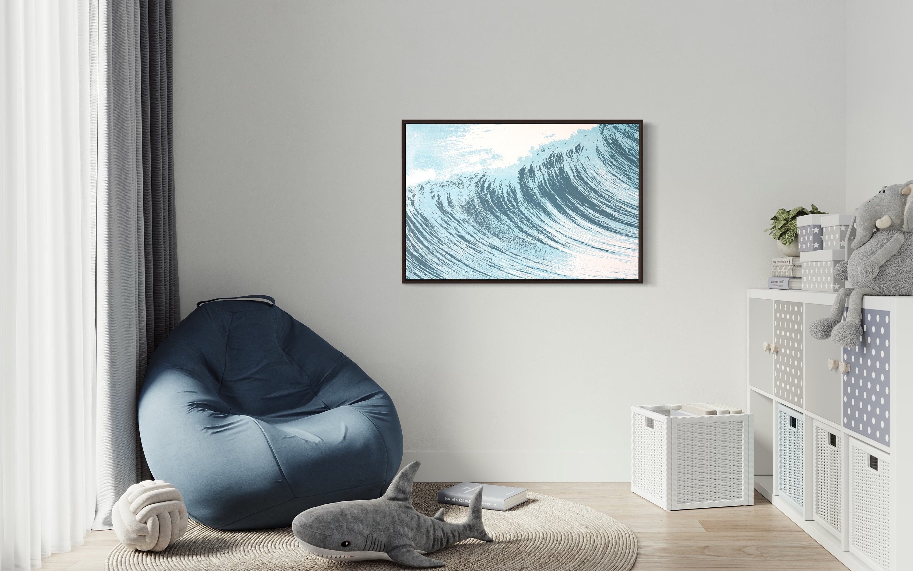 Blue Wave, Ocean Wave, 36x24, Canvas Print, Wall Art, Wave Print ...