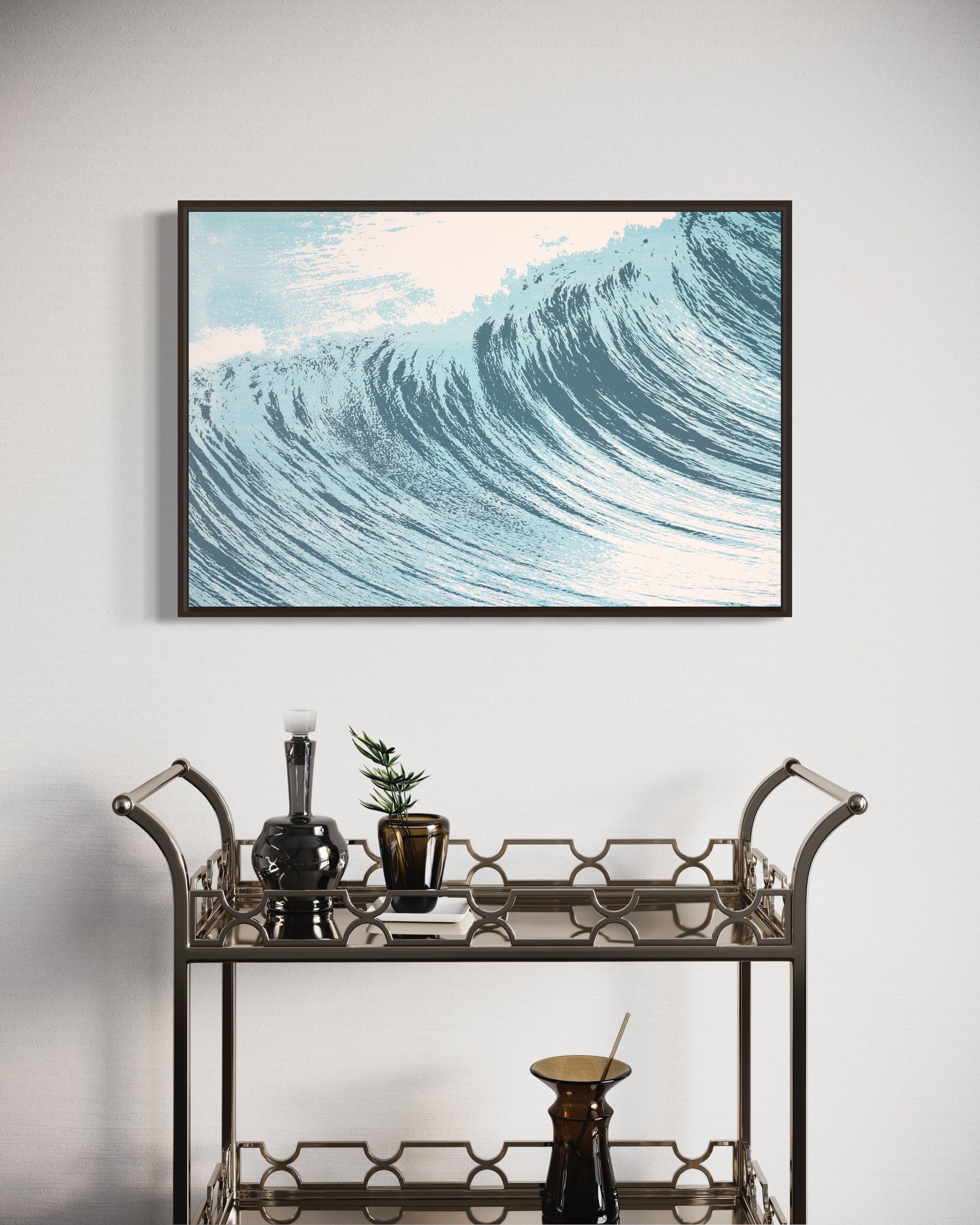 Blue Wave Ocean Wave 36x24 Canvas Print Wall Art Wave - Etsy