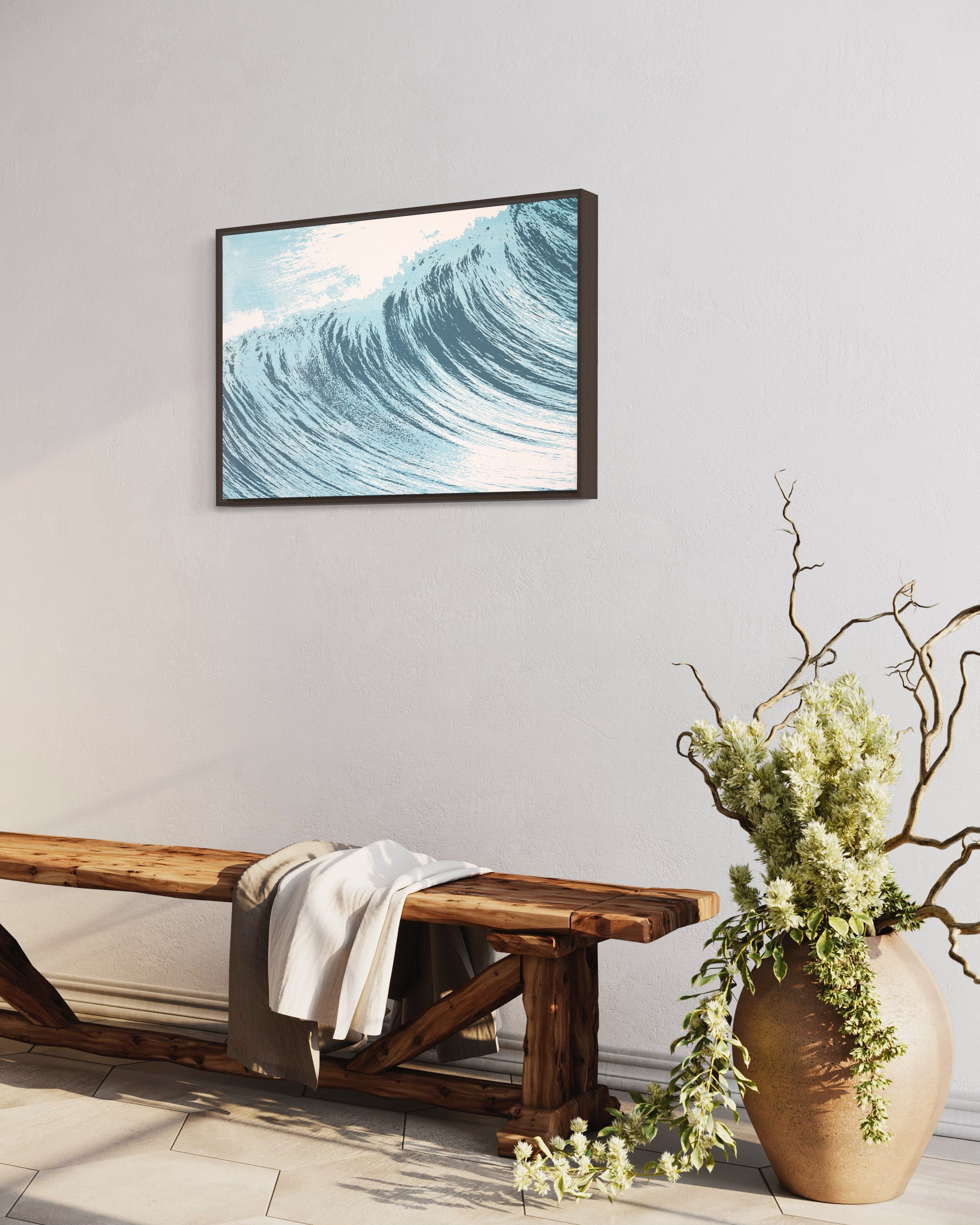 Blue Wave, Ocean Wave, 36x24, Canvas Print, Wall Art, Wave Print ...
