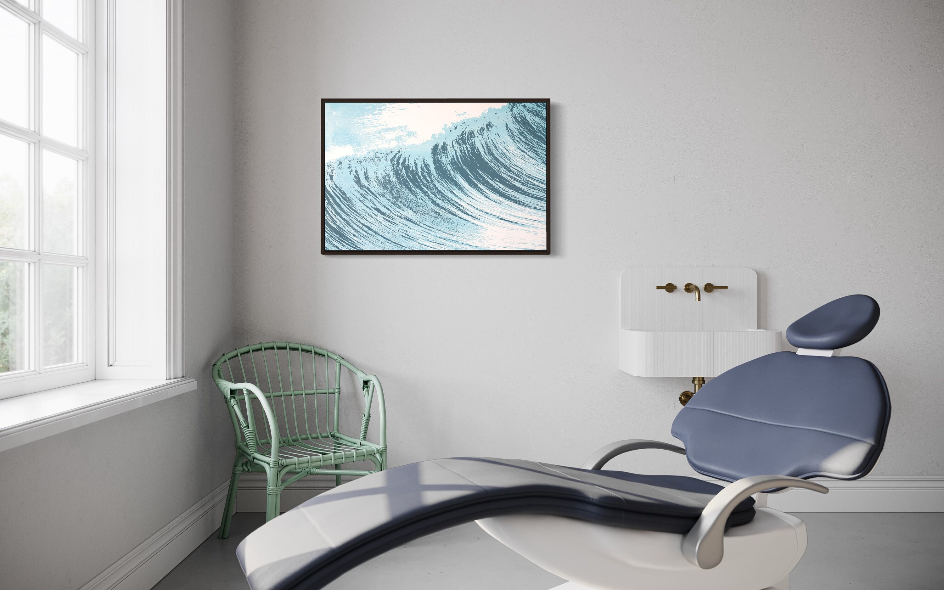 Blue Wave, Ocean Wave, 36x24, Canvas Print, Wall Art, Wave Print ...