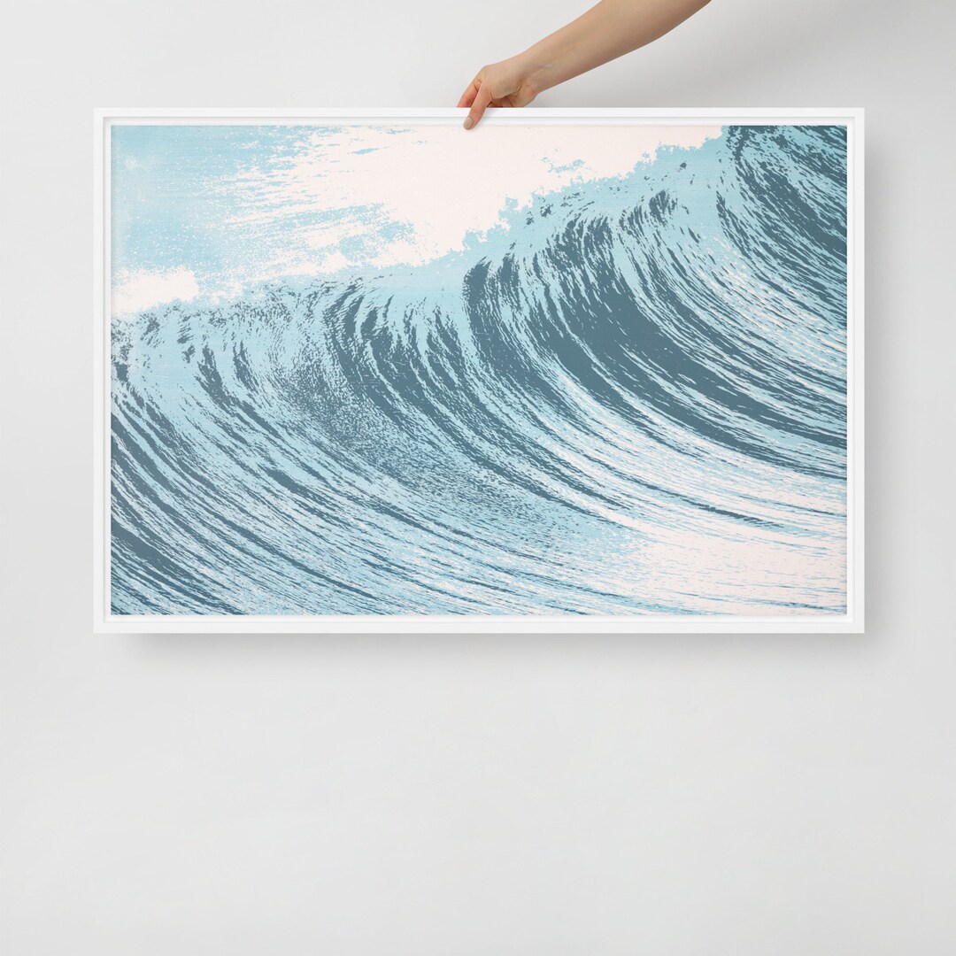 Blue Wave, Ocean Wave, 36x24, Canvas Print, Wall Art, Wave Print ...