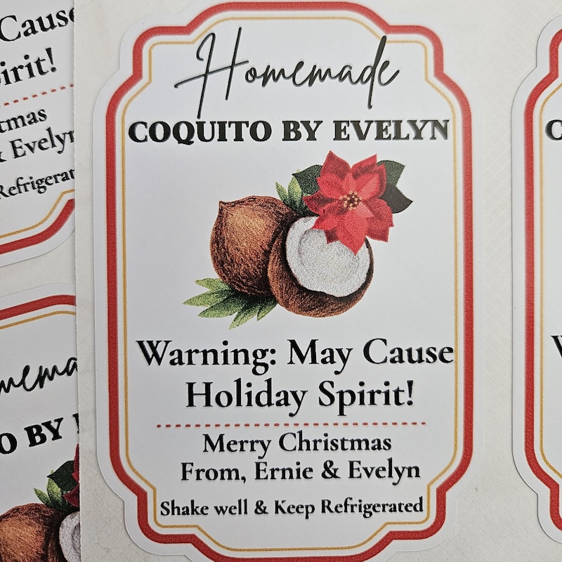 Coquito Labels - Etsy