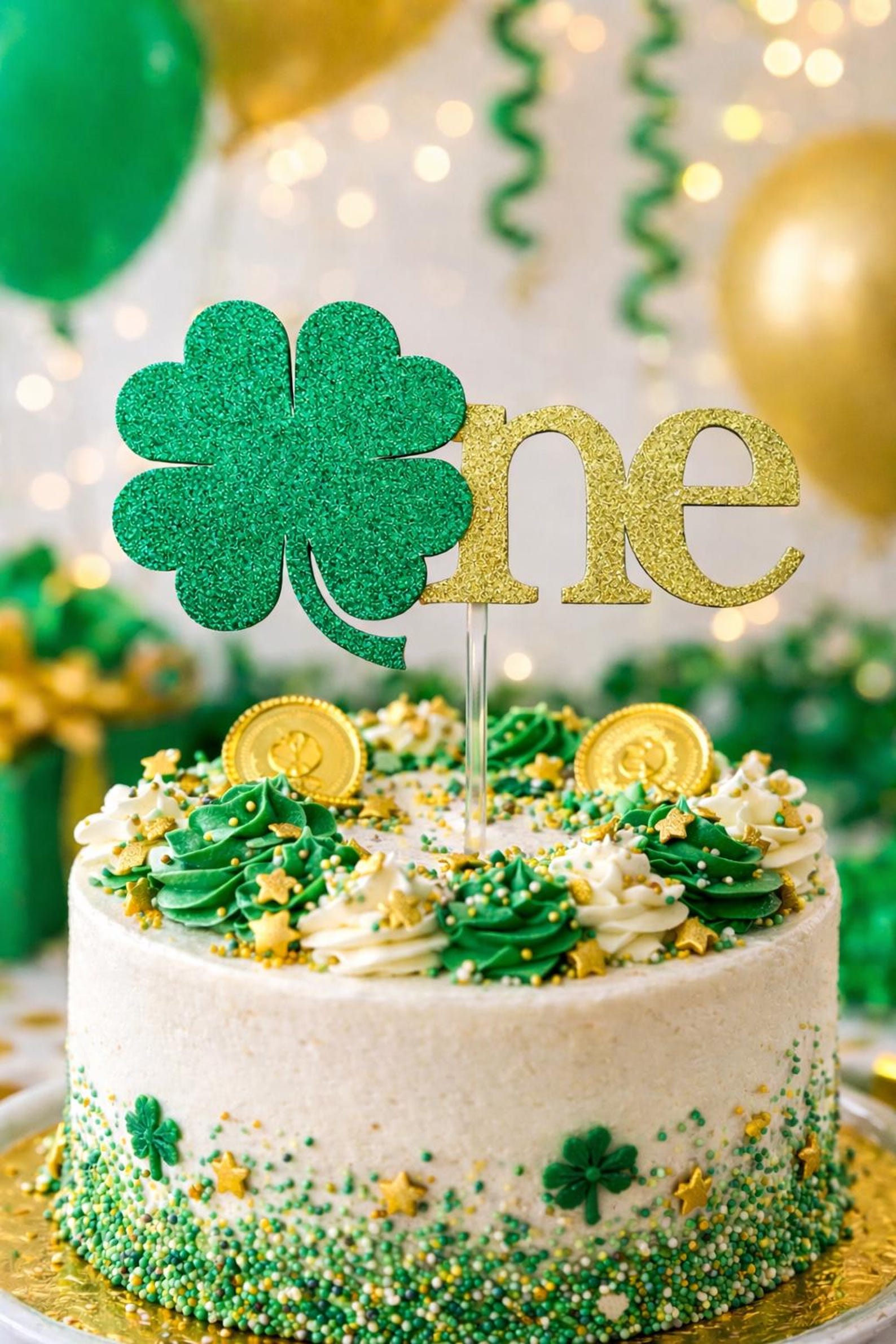 One Shamrock Birthday Banner-boy Girl Green Banner-shamrock One ...