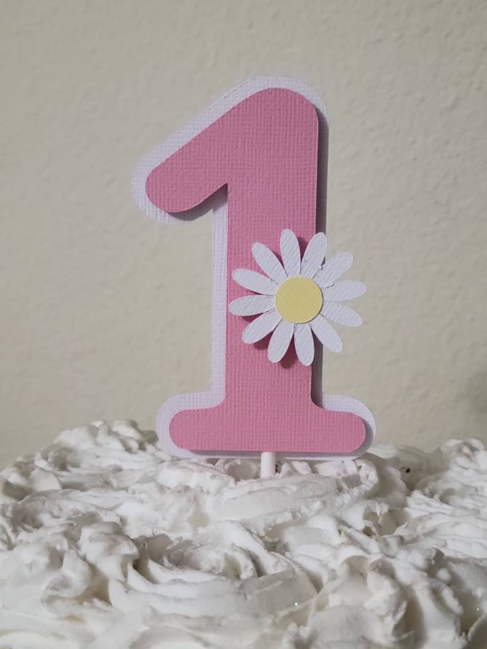 Daisy One Flower Cake Topper-one Daisy Cake Topper-daisy Theme | Etsy