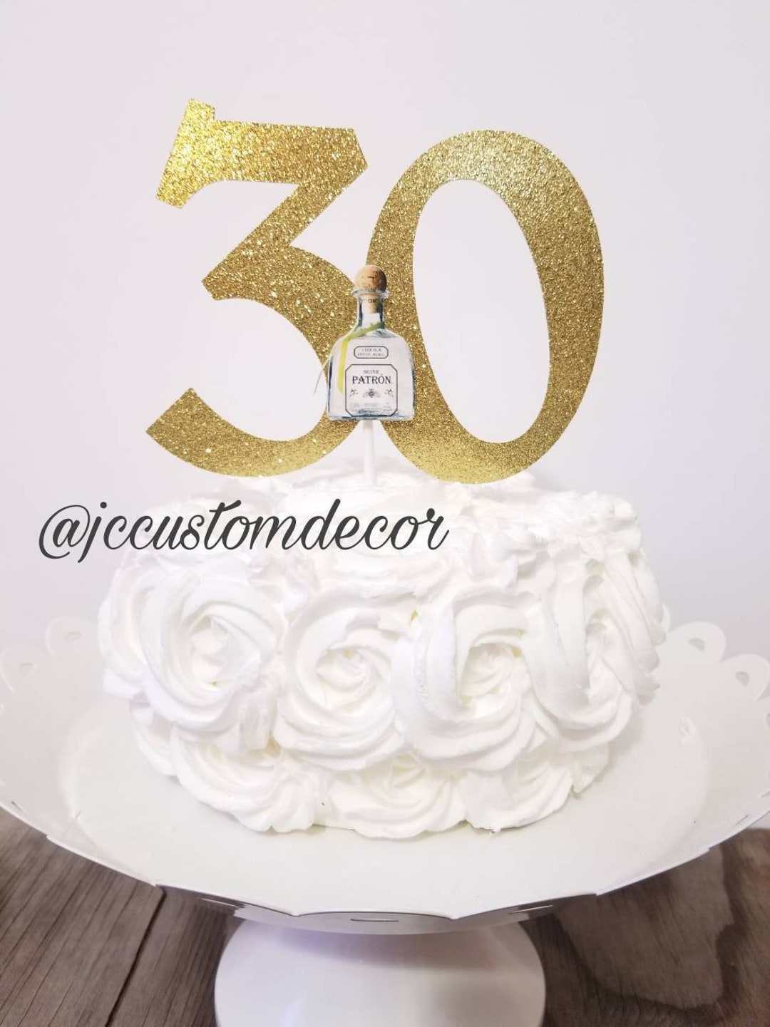 Age 30 Cake Glitter Topper-30 Cake Topper-30th Birthday Topper-30th ...