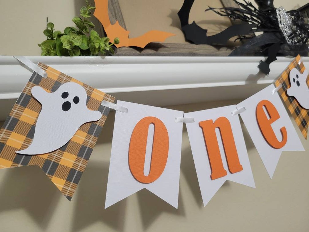 One Ghost Banner-ghost Boy Girl Banner-ghost One Highchair Banner ...
