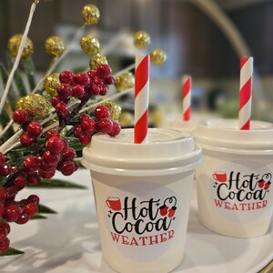 Hot Cocoa Weather Mini Cups-hot Cocoa Christmas Kids Mini Cups-hot ...