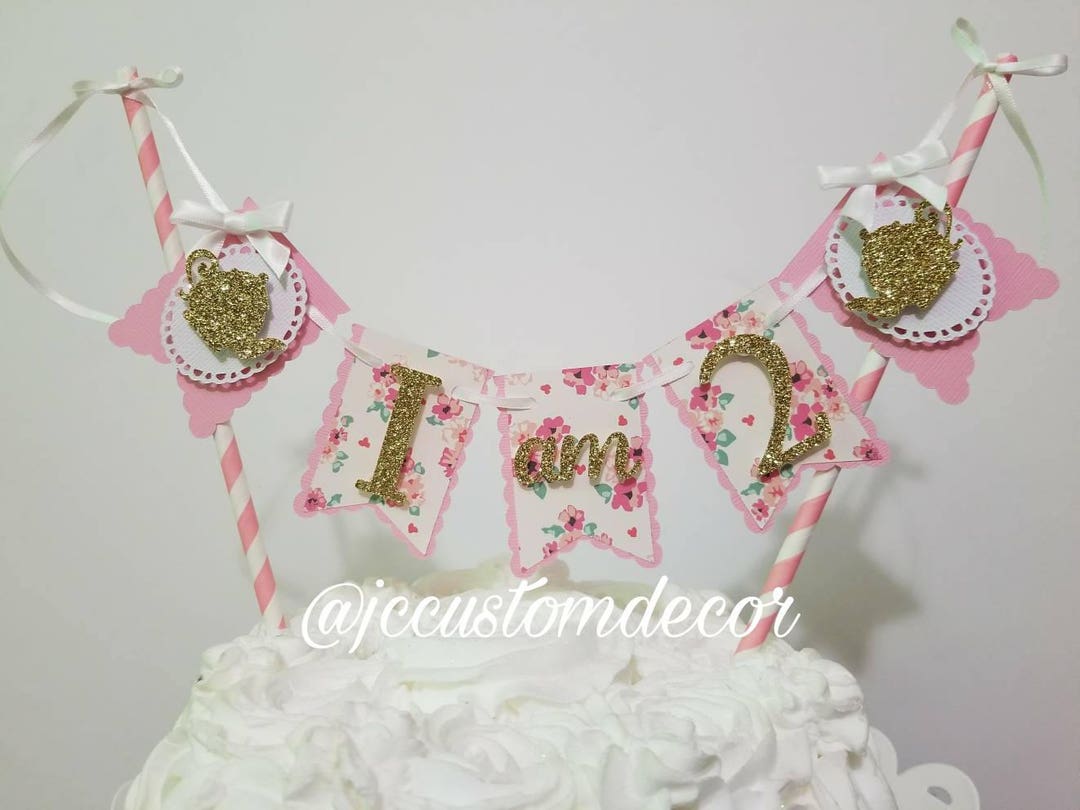 One Teapot Teacup Party Cake Topper-tea Birthday Cake Topper-tea Theme ...
