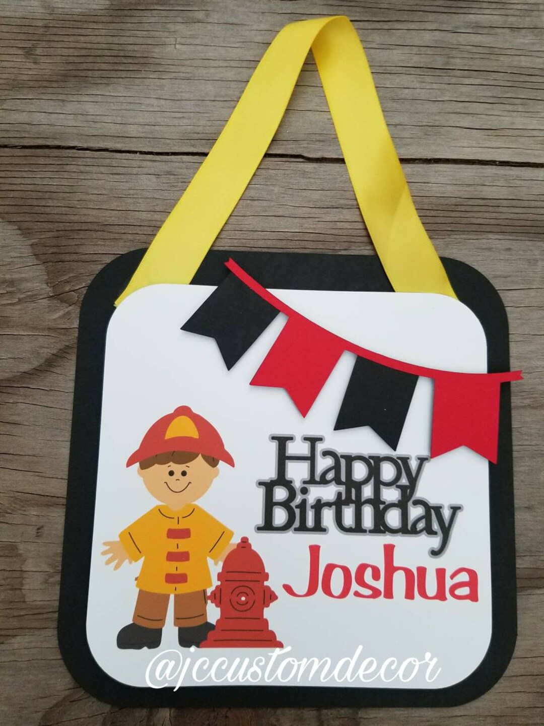 Fireman Door Sign-fireman Birthday Sign-fireman Theme Birthday-fireman ...