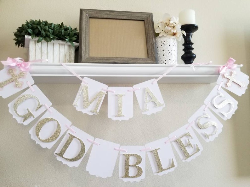 Baptism Boy Girl Banner-baptism Banner-baptism Decorations-first ...