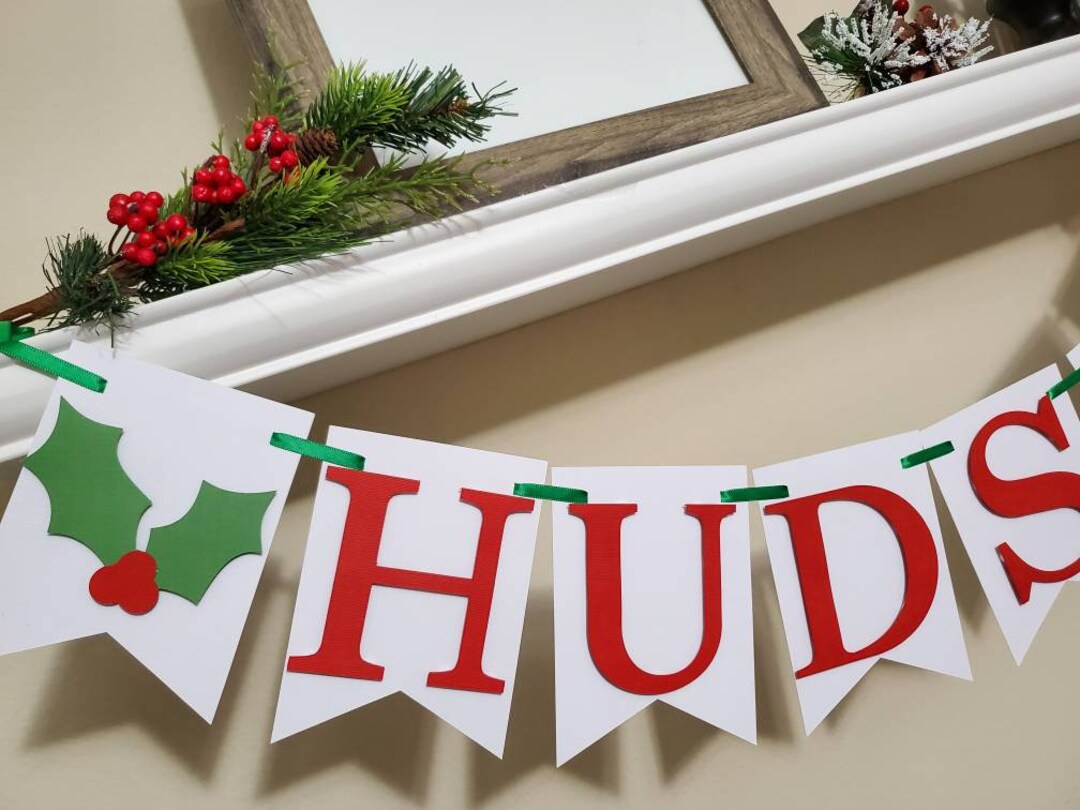 One Christmas Boy Girl Banner-holiday Name Banner-christmas Name Banner ...