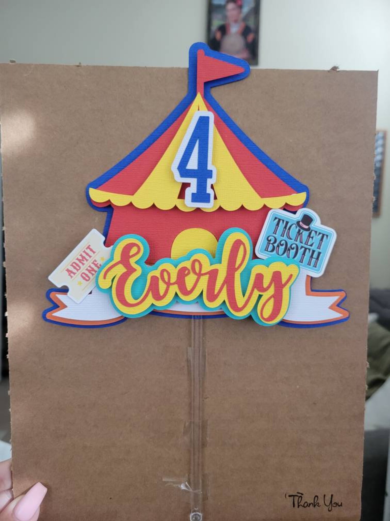 Carnival Circus Birthday Cake Topper-carnival Circus Theme Cake Topper ...