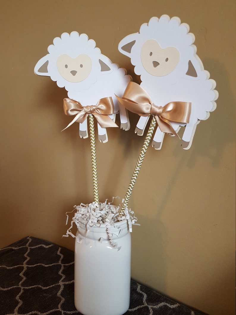 Boy Girl Lamb Sheep Baby Shower Centerpiece-boy Girl Baby Lamp | Etsy
