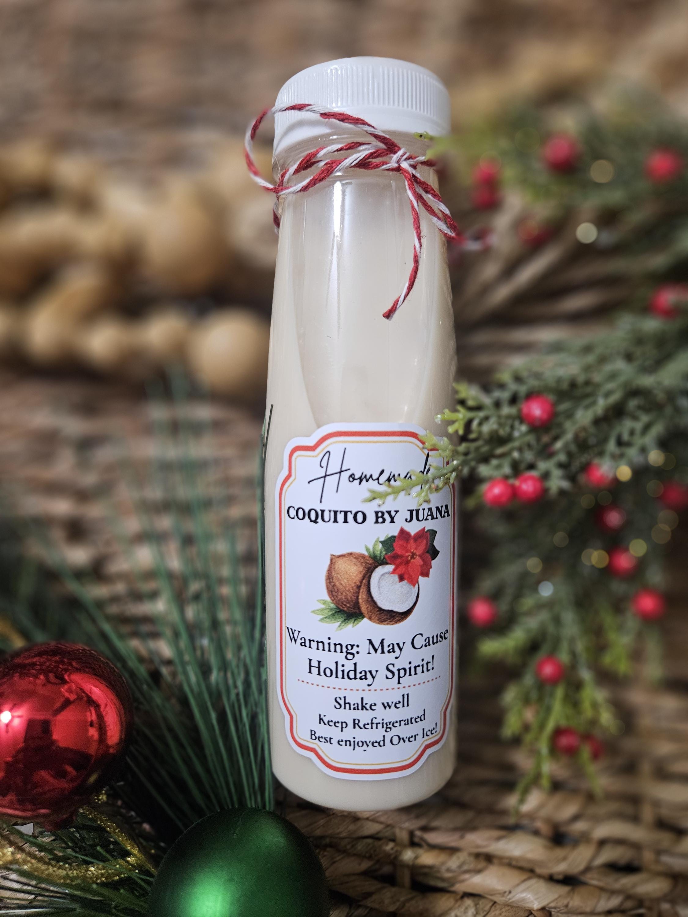 Coquito Gift Labels-christmas Coquito Label Tag-holiday Bottle Tags ...
