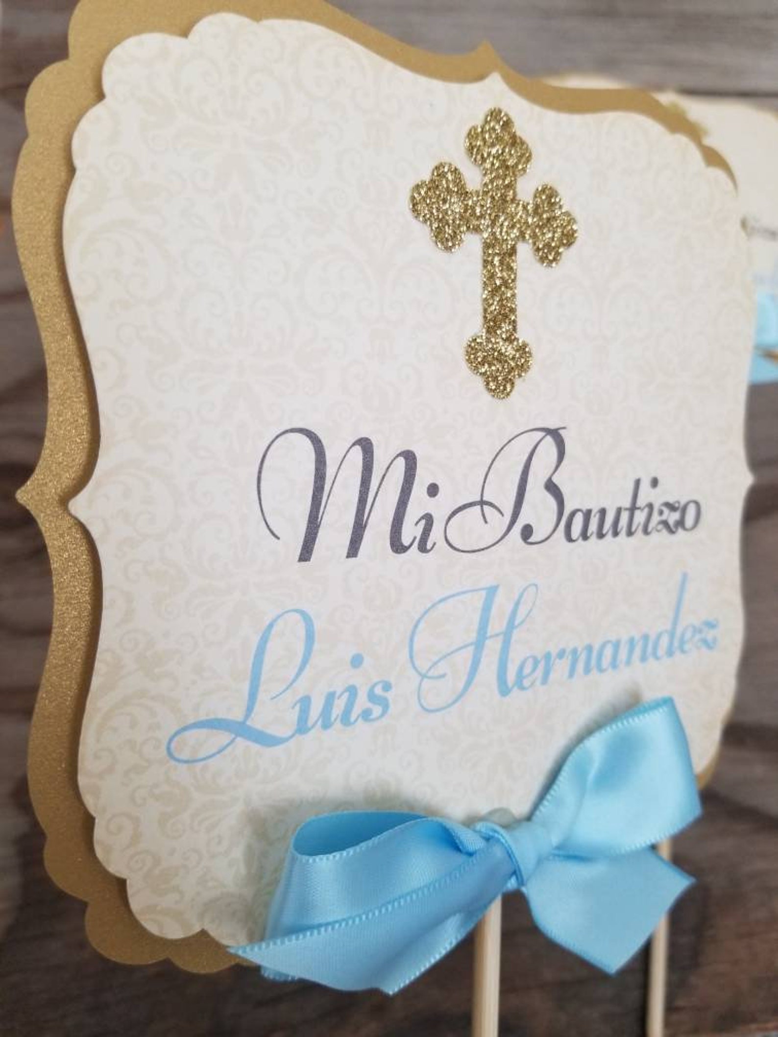 Mi Bautizo Boy Girl Centerpiece-mi Bautizo Sign-mi Bautizo | Etsy