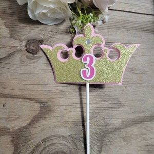 Princess Birthday Tiara Cake Topper-princess Age Cake Topper-princess ...