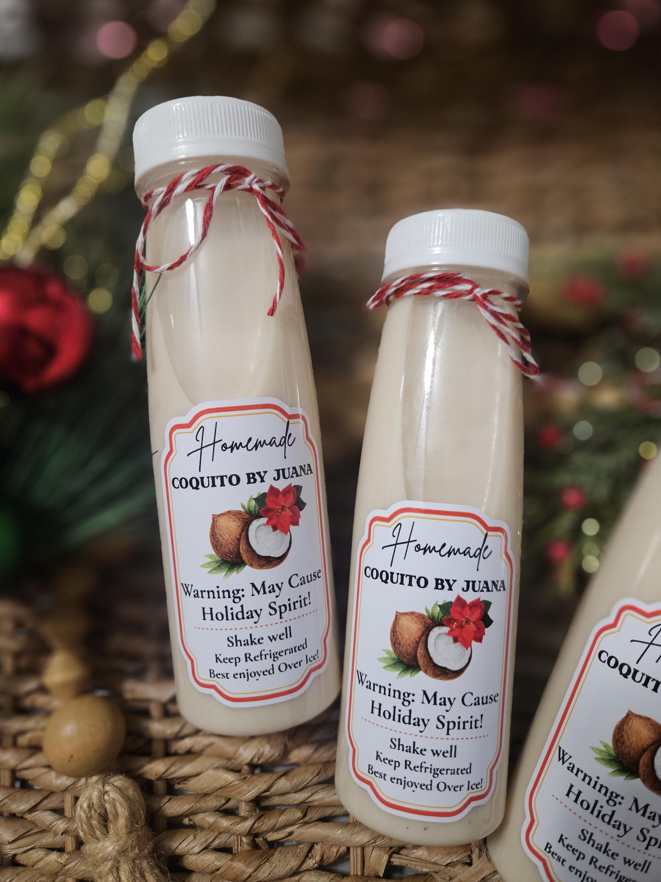 Coquito Gift Labels-christmas Coquito Label Tag-holiday Bottle Tags ...