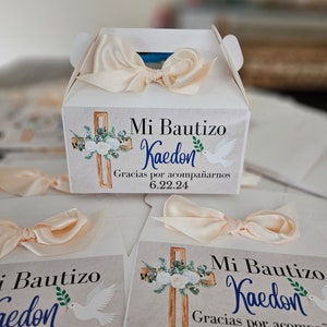 Mi Bautizo Boy Girl Gable Favor Box-mi Bautizo Cross Gable Box-mi ...