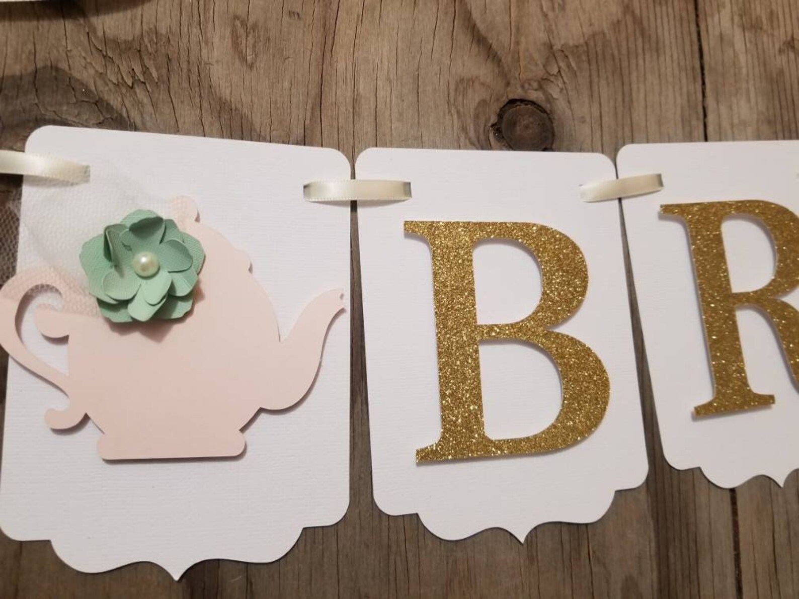 Teapot One Banner-tea Birthday Theme Banner-tea Theme Banner -tea Party ...