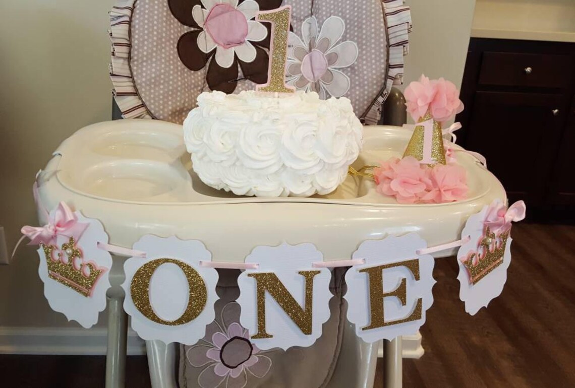 One Gold Silver Cake Topper-one Cake Topper-first Birthday Boy - Etsy