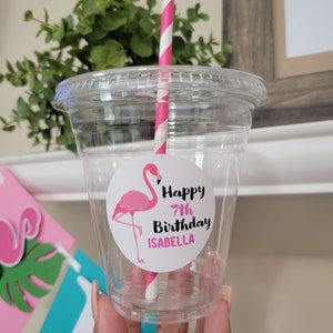 Flamingo Birthday Party Cups-flamingo Birthday Plastic Cups-flamingo ...