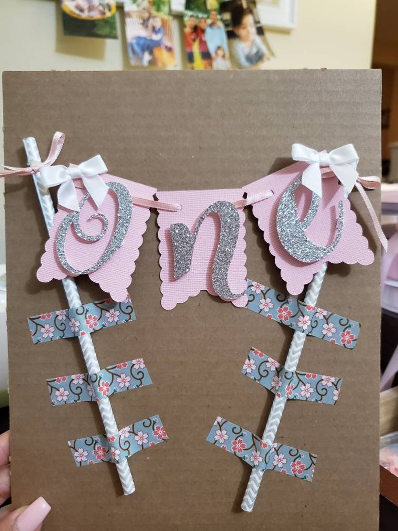 One Girl Cake Topper-first Birthday Girl Topper-one Cake - Etsy