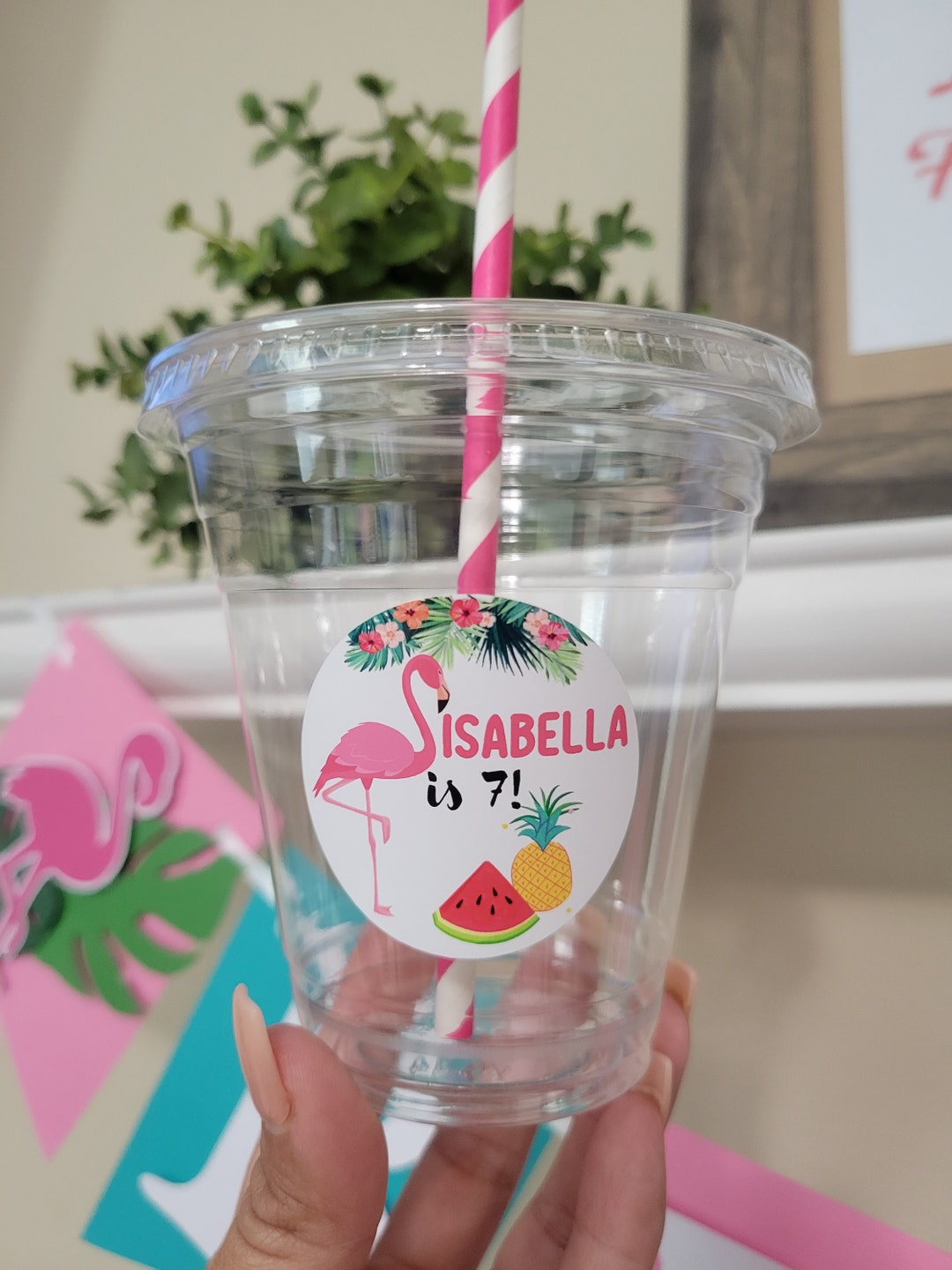Flamingo Birthday Party Cups-flamingo Birthday Plastic Cups-flamingo ...