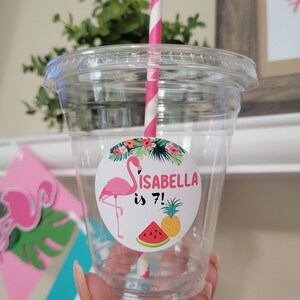 Flamingo Birthday Party Cups-flamingo Birthday Plastic Cups-flamingo ...