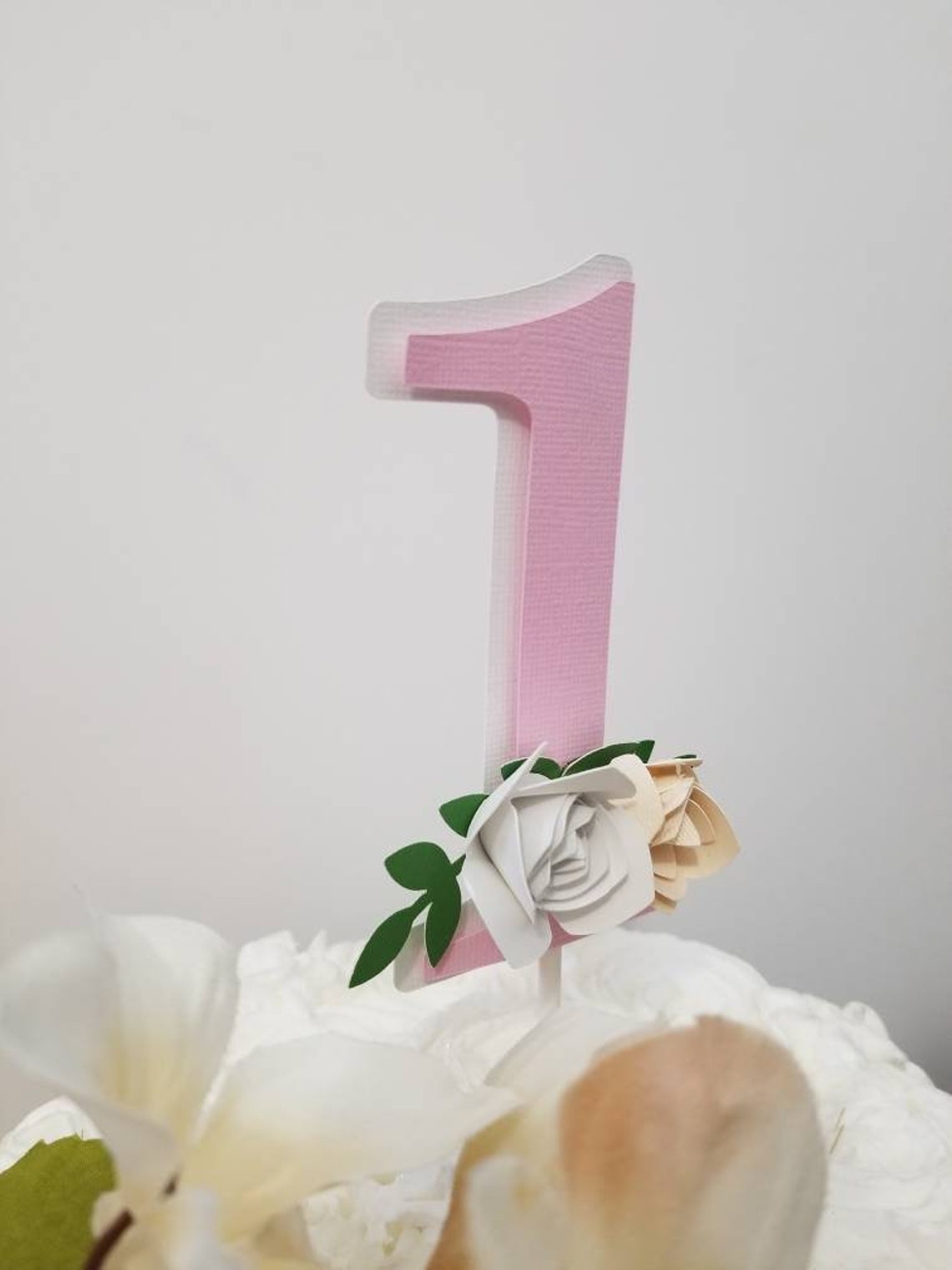 One Cake Topper-age Cake Topper-1 Cake Topper-gold Pink | Etsy