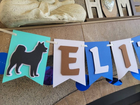 Husky Birthday Banner-husky Theme Banner-dog Birthday - Etsy